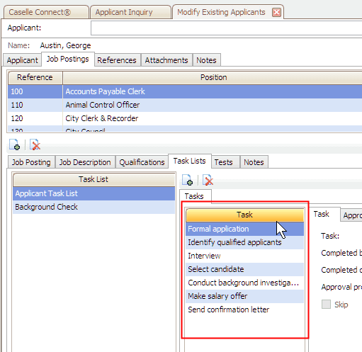 How do I view the tasks on a task list?