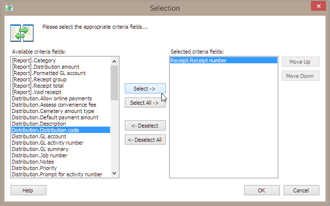 How do I add a column? (Selection Criteria)