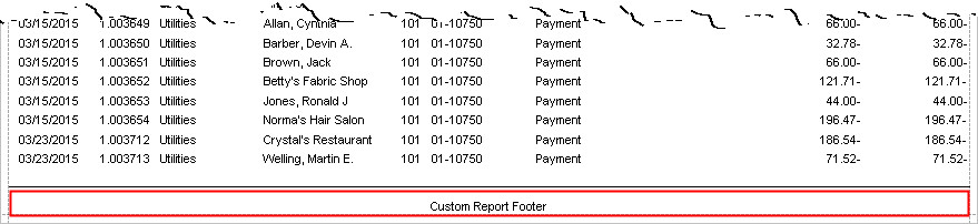 How do I add a report footer?