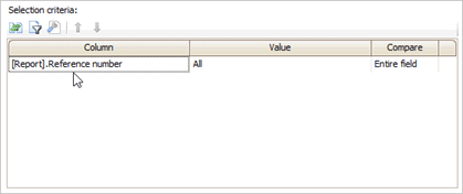 How do I change the column value? (Selection criteria)