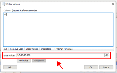 How do I change the column value? (Selection criteria)
