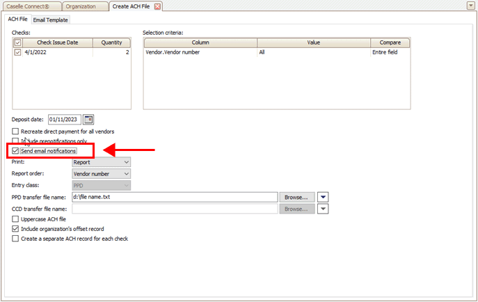 How do I set up email notifications for processing direct payments ...