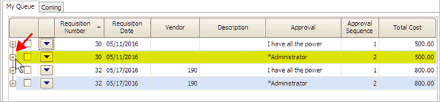 How do I view requisition detail?