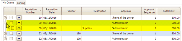 How do I view requisition detail?