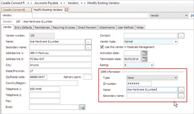 Where do I add 1099 information?