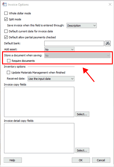 How do I require a user to save related documents with an invoice ...