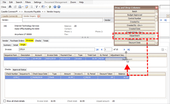 How do I view the department?