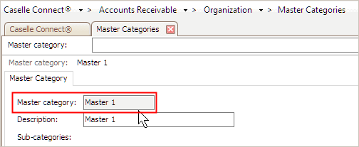 How do I add a master category?