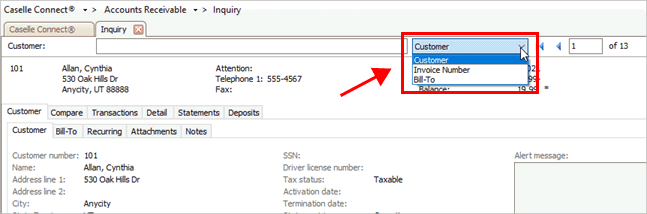How do I look up an account? (Inquiry)