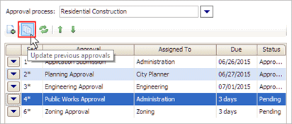How do I change the approval status to pending?