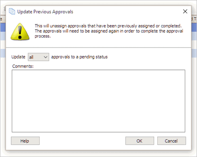 How do I change the approval status to pending?