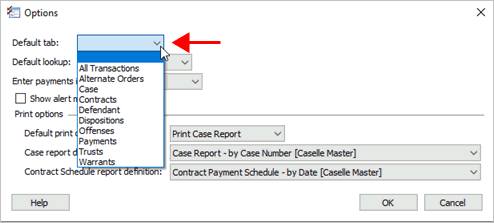 How do I change my default tab?