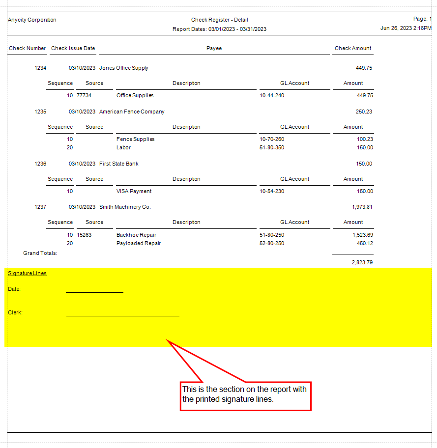 How do I print a check register? (2023.11)