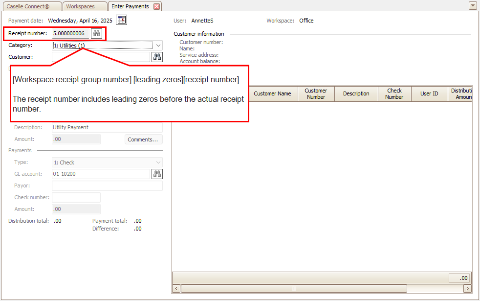Changes to receipt numbers (2025.02)