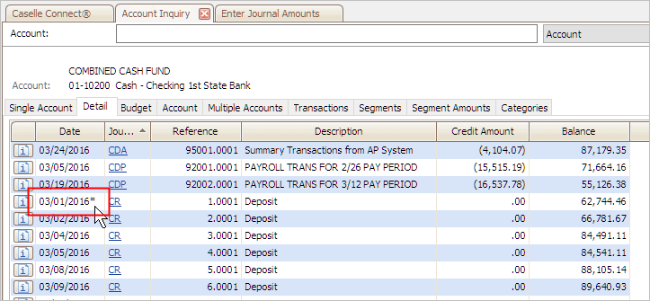 Which transactions have comments?