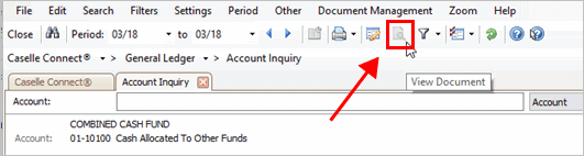 Document Management Interface (Account Inquiry)