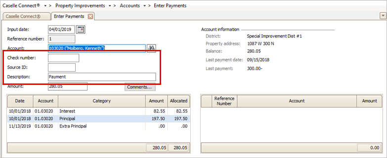 How do I enter payments?