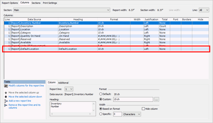 Inventory On Hand Report