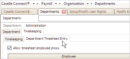 How do I set up a timesheet employee proxy?