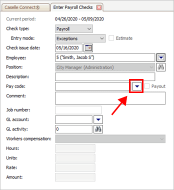 What if the pay code is not included in the Employee Pay Codes list?