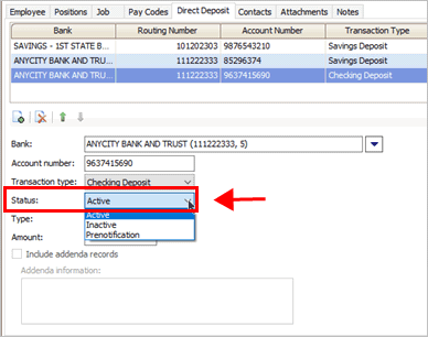 How do I change ACH status to active?