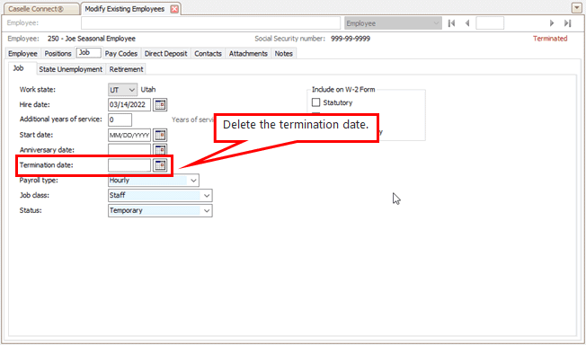 How do I track employment history for seasonal employees?