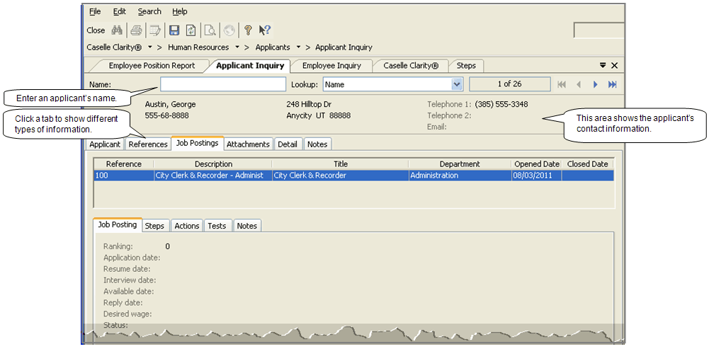 Applicant Inquiry Overview