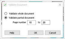 How do I validate a document after creating it?