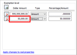 How do I set up exemption levels?