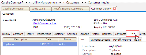 How do I set up a loan?