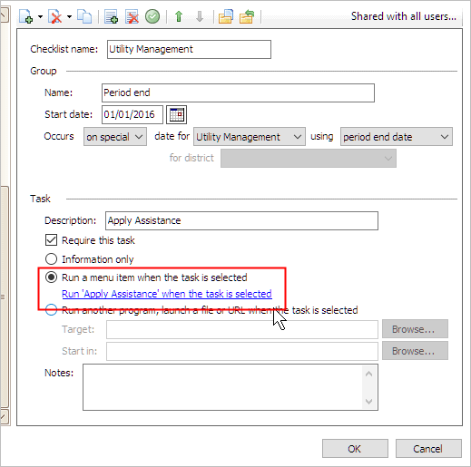 How do I add energy assistance steps to my Utility Management checklist?