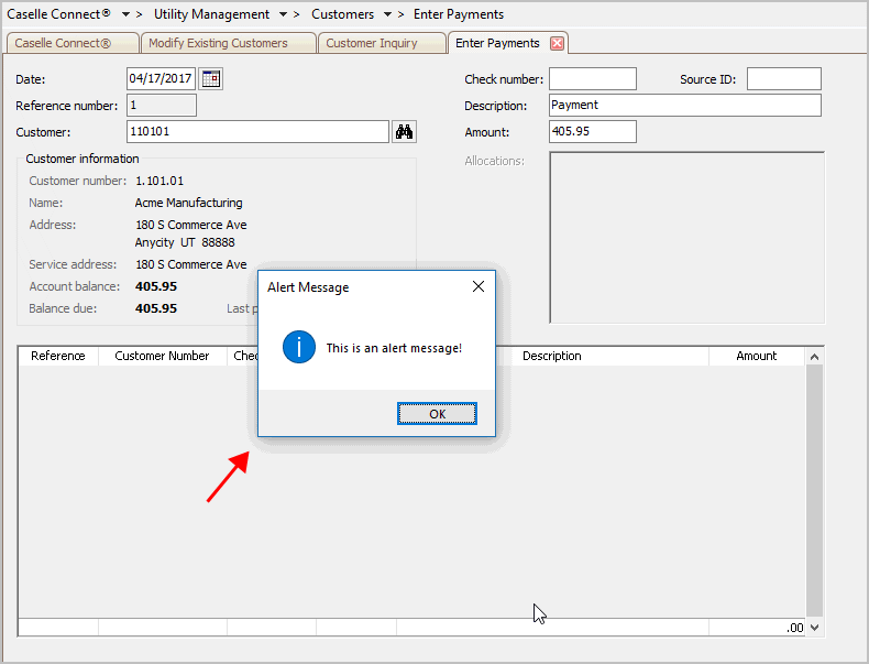 How do I add/remove an alert message?