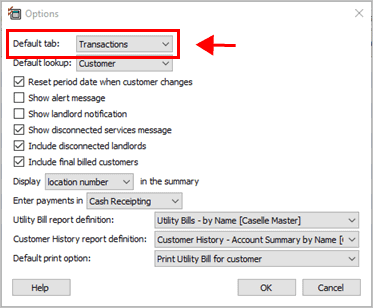 How do I change my default tab?